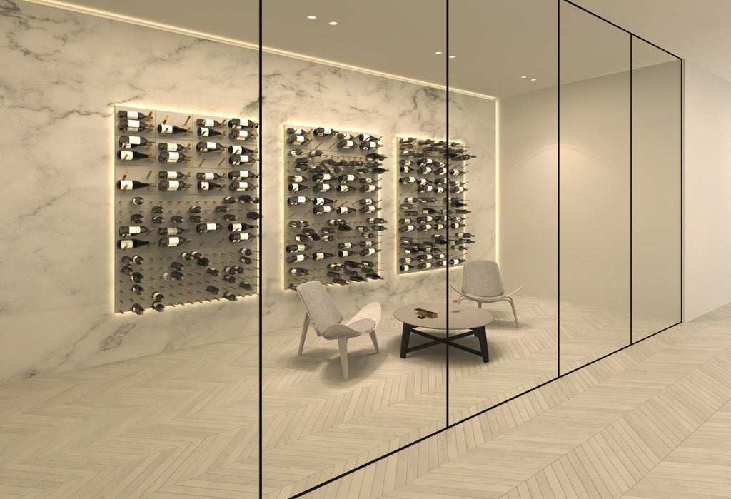 Luxurious Wine Racks - Concrete & Gold – STACT Wine Racks